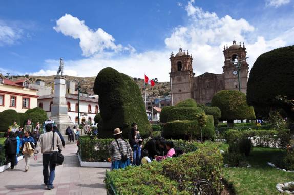 A Plaza de Armas de Puno, no Peru